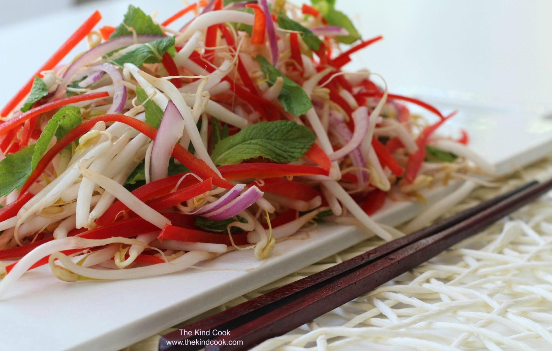 Chili, Mint, and Bean Shoot Salad [Vegan] – One Green Planet